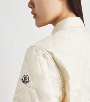 Moncler Diamond-quilted Overshirt - Ivory