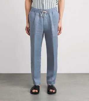 JACOB COHЁN Linen Drawstring Trousers