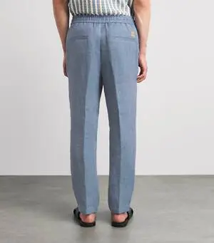 JACOB COHЁN Linen Drawstring Trousers