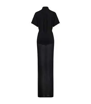 Alaïa Wool Knit Polo Dress