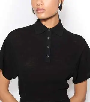 Alaïa Wool Knit Polo Dress