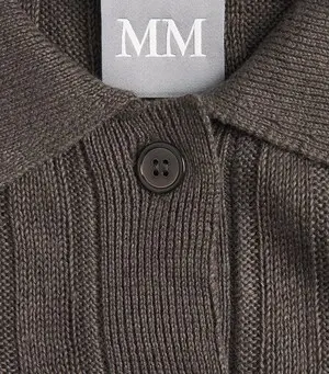 Max Mara Linen Ribbed Polo Sweater