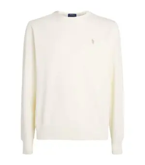 Polo Ralph Lauren Cotton Loopback Fleece Sweatshirt Neutral
