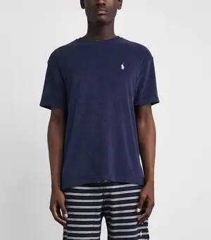 Polo Ralph Lauren Cotton-blend Terry Cloth T-shirt - Navy
