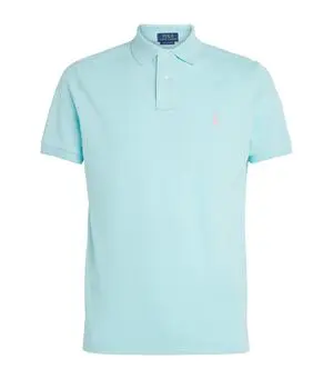 Polo Ralph Lauren Cotton Mesh Custom-fit Polo Shirt - Blue