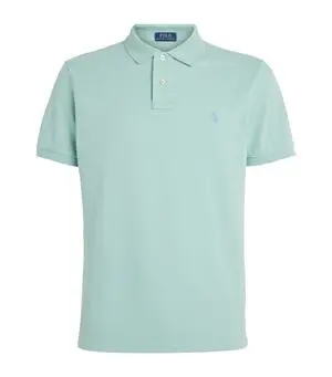 Polo Ralph Lauren Polo Ralph Lauren Custom-Fit Cotton Mesh Polo Shirt With Embroidered Pony Green