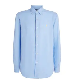 Polo Ralph Lauren Linen Custom-fit Shirt - Blue