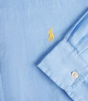 Polo Ralph Lauren Linen Custom-fit Shirt - Blue