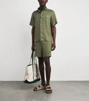 Polo Ralph Lauren Linen Short-sleeve Classic-fit Shirt - Green