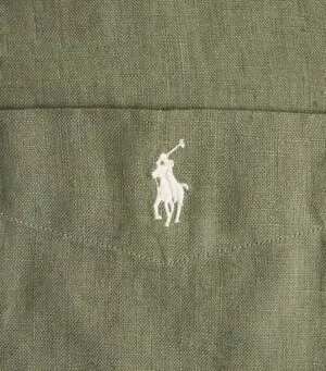 Polo Ralph Lauren Linen Short-sleeve Classic-fit Shirt - Green