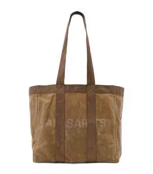 ALLSAINTS Organic Cotton Canvas Layo Tote Bag - Brown