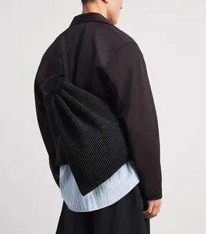 Issey Miyake Drawstring Pleated Shoulder Bag