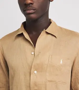 Polo Ralph Lauren Linen Short-sleeve Classic-fit Shirt - Beige