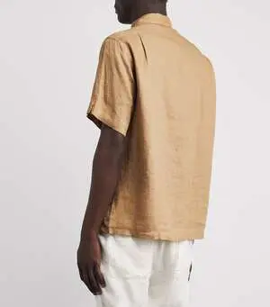 Polo Ralph Lauren Linen Short-sleeve Classic-fit Shirt - Beige