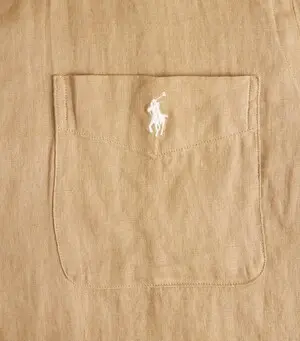 Polo Ralph Lauren Linen Short-sleeve Classic-fit Shirt - Beige