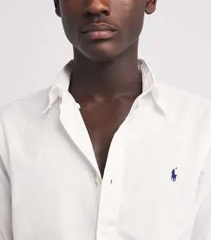 Polo Ralph Lauren Cotton Seersucker Custom Fit Shirt - White