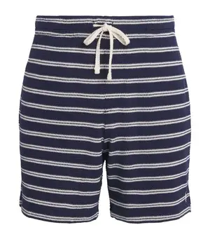 Polo Ralph Lauren Cotton-blend Pointelle Jersey Shorts - Blue
