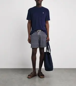 Polo Ralph Lauren Cotton-blend Pointelle Jersey Shorts - Blue