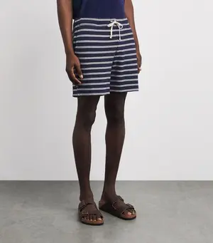 Polo Ralph Lauren Cotton-blend Pointelle Jersey Shorts - Blue
