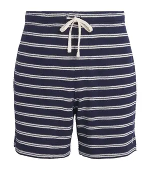 Polo Ralph Lauren Cotton-blend Pointelle Jersey Shorts - Blue