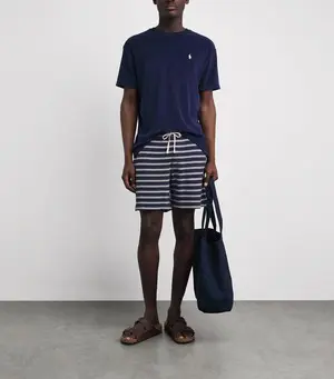 Polo Ralph Lauren Cotton-blend Pointelle Jersey Shorts - Blue