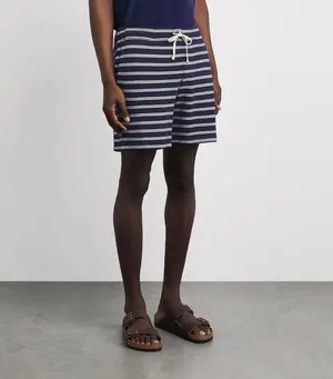 Polo Ralph Lauren Cotton-blend Pointelle Jersey Shorts - Blue