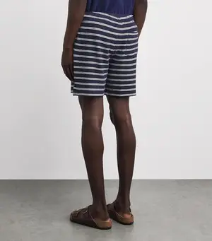 Polo Ralph Lauren Cotton-blend Pointelle Jersey Shorts - Blue