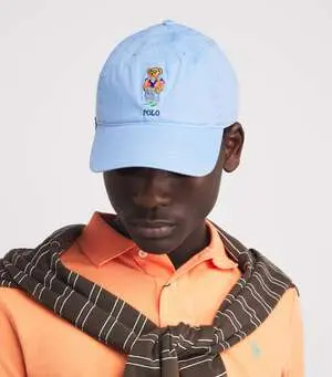 Polo Ralph Lauren Linen Harbour Polo Bear Cap - Blue