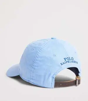 Polo Ralph Lauren Linen Harbour Polo Bear Cap - Blue