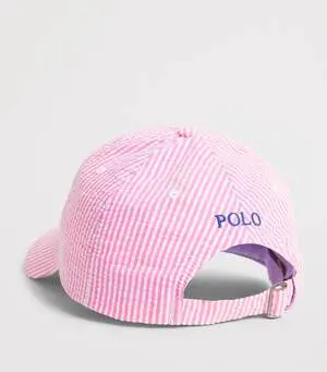 Polo Ralph Lauren Seersucker Stripe Cap - Pink