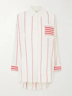 LEMLEM Mariam Cotton-gauze Shirt - Red
