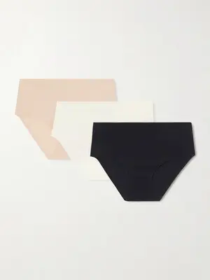 Spanx Undie-tectable Set Of Three Stretch-jersey Briefs - Multi