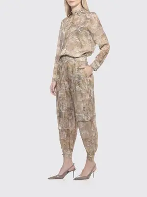 Zimmermann Printed Silk Trousers - Beige