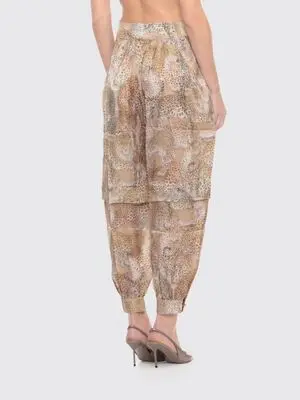 Zimmermann Printed Silk Trousers - Beige