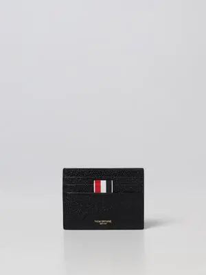 Thom Browne Grained Leather Credit Card Holder - Black