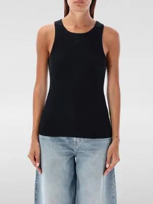 GANNI Ribbed Tank Top - Black