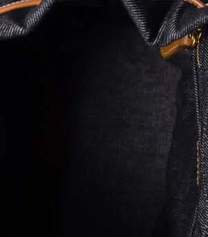 Miu Miu Denim And Leather Backpack