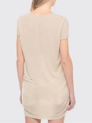 Rick Owens Viscose And Silk Blend Draped Top - Ivory