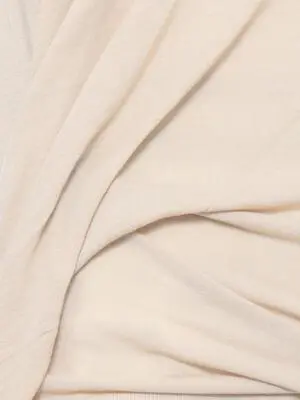 Rick Owens Viscose And Silk Blend Draped Top - Ivory