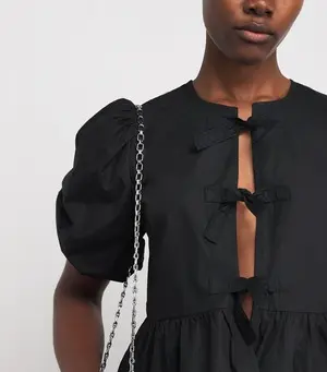 GANNI Cotton Poplin Peplum Blouse