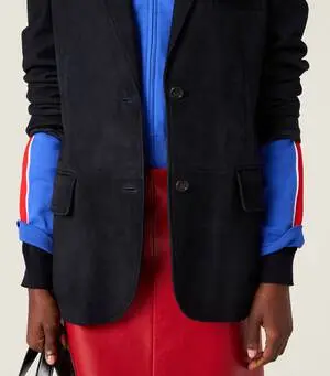 Miu Miu Waxed Suede Blazer
