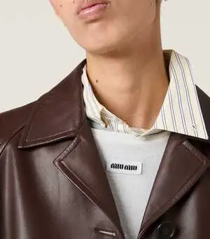 Miu Miu Nappa Leather Coat