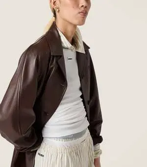 Miu Miu Nappa Leather Coat