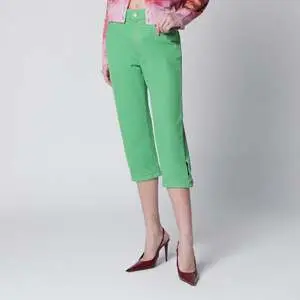 Versace Cropped Capri Jeans - Green