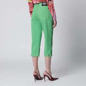 Versace Cropped Capri Jeans - Green