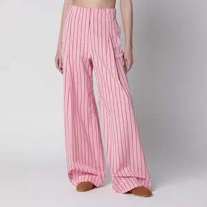 Dries Van Noten Striped Wide Leg Trousers - Pink