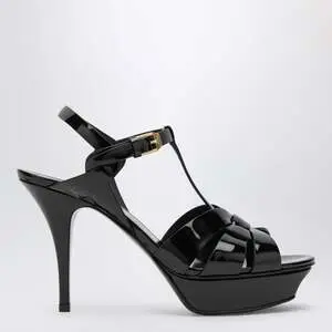 Saint Laurent Tribute Platform Sandals - Black