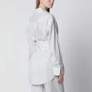 RÓHE Silk Striped Shirt With Belt