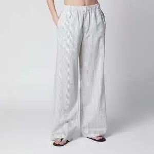 RÓHE Silk Striped Pajama Trousers - White