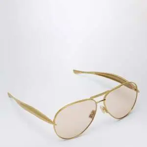 Bottega Veneta Aviator Sardine Sunglasses - Brown